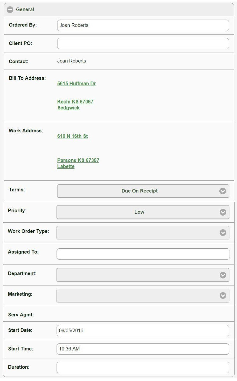 9.5 | Work Orders - Aptora Support