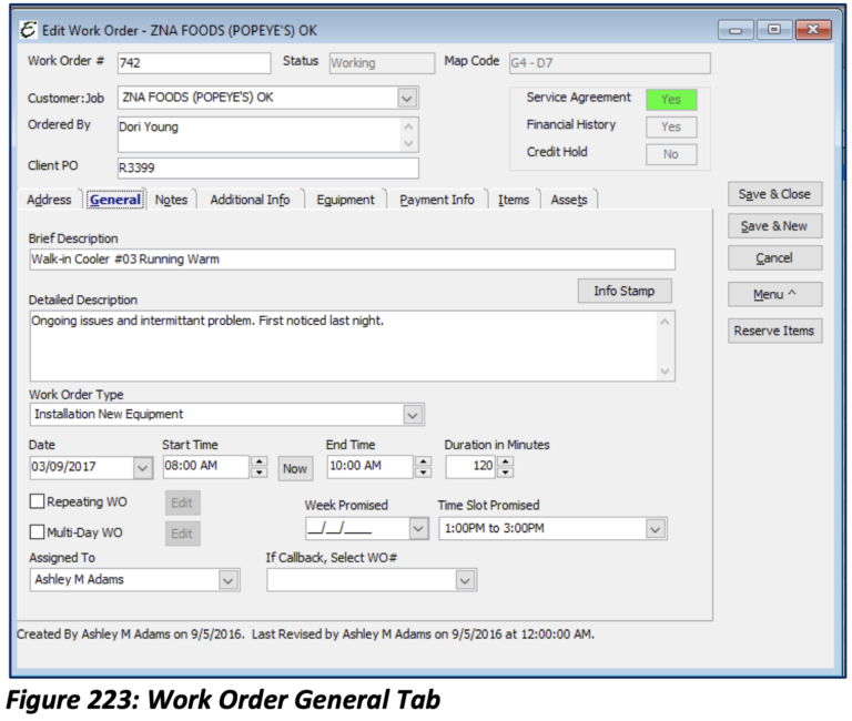 7.3 | Entering Work Orders - Aptora Support